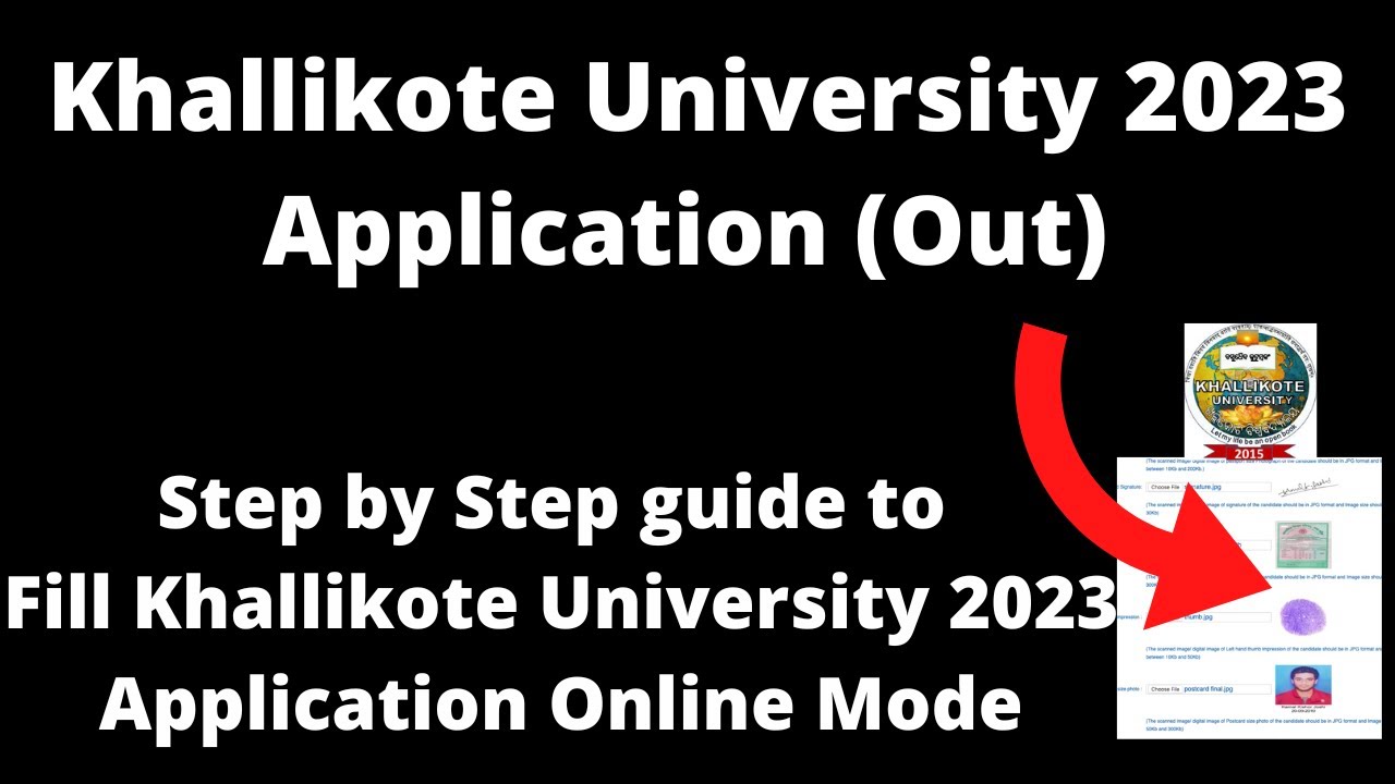 Khallikote University Admission 2023 Application (Started)- How to Fill ...