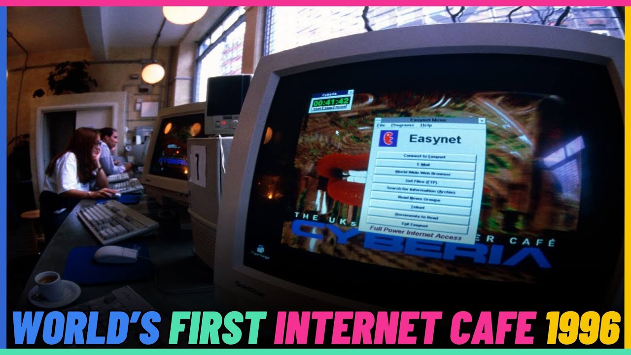 The World's First Internet Cafe In 1996 - YouTube