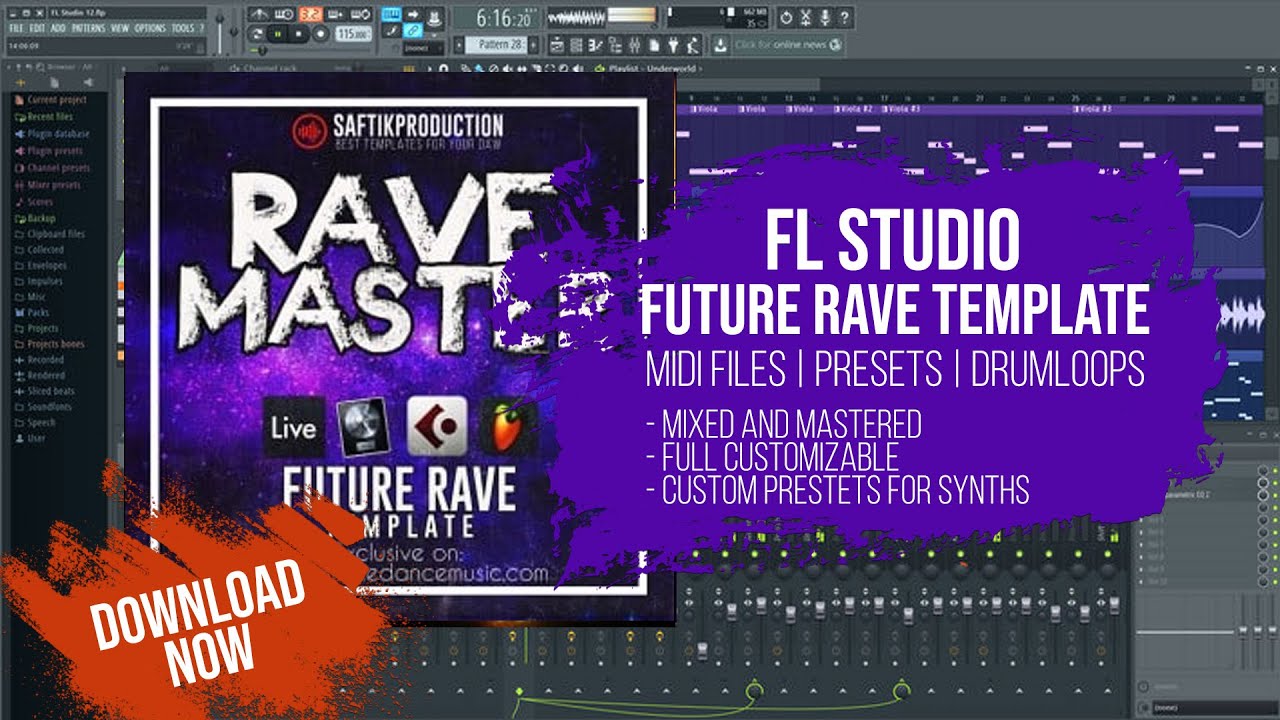 FL Studio Future Rave Template - Rave Master by Saftik Productiom - YouTube