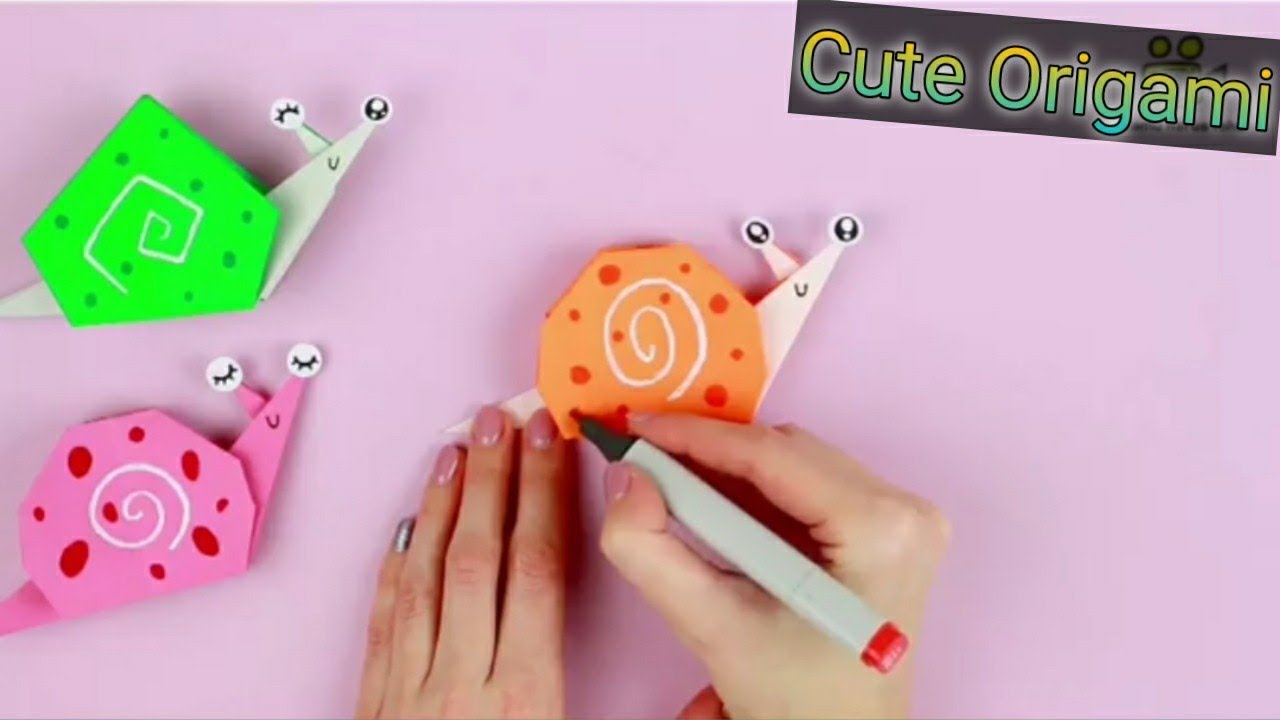 Cute Origami || Easy Origami snail 2021 || How to make Origami Step by ...