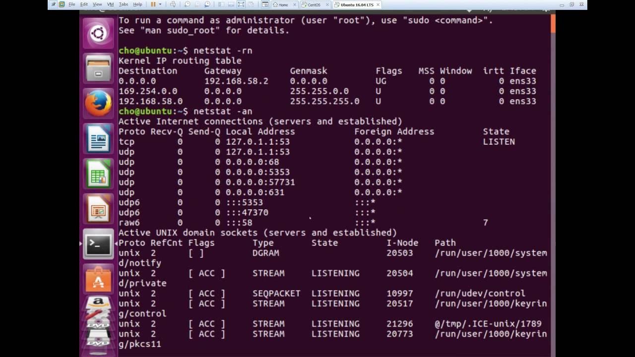 Ubuntu Networking Basics --- netstat - YouTube