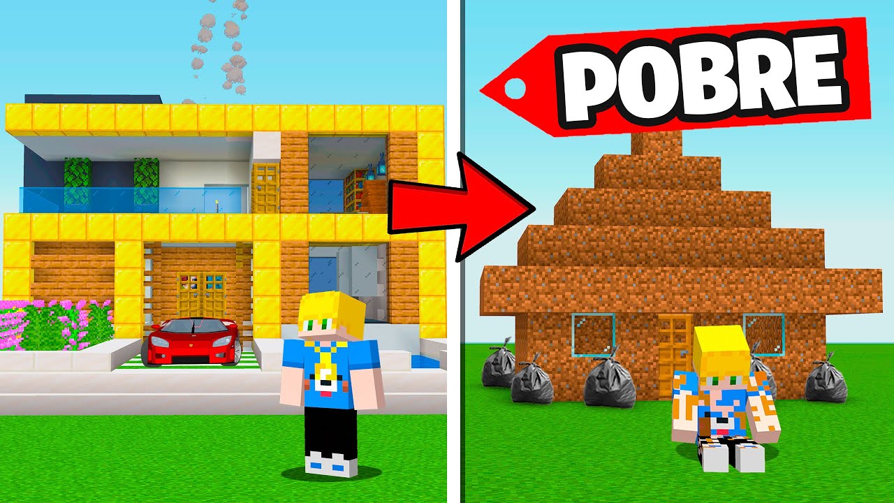 24 HORAS para FICAR POBRE no Minecraft! - YouTube
