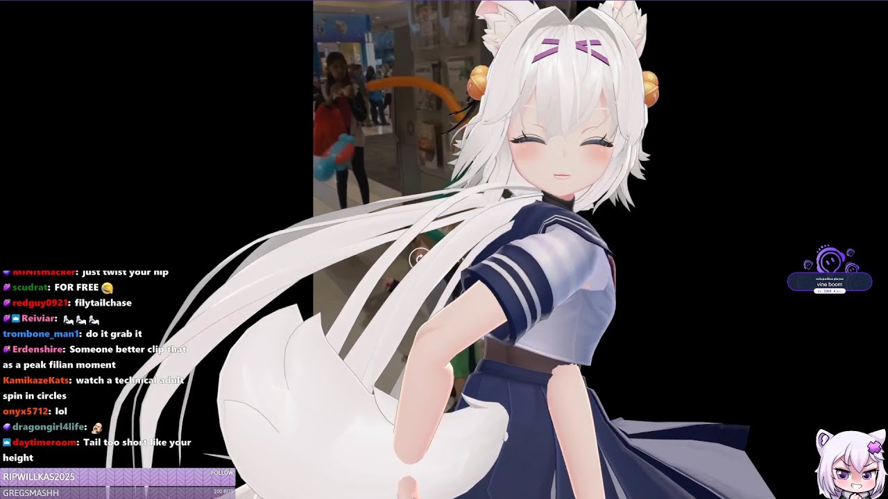 Filian chasing her tail - YouTube