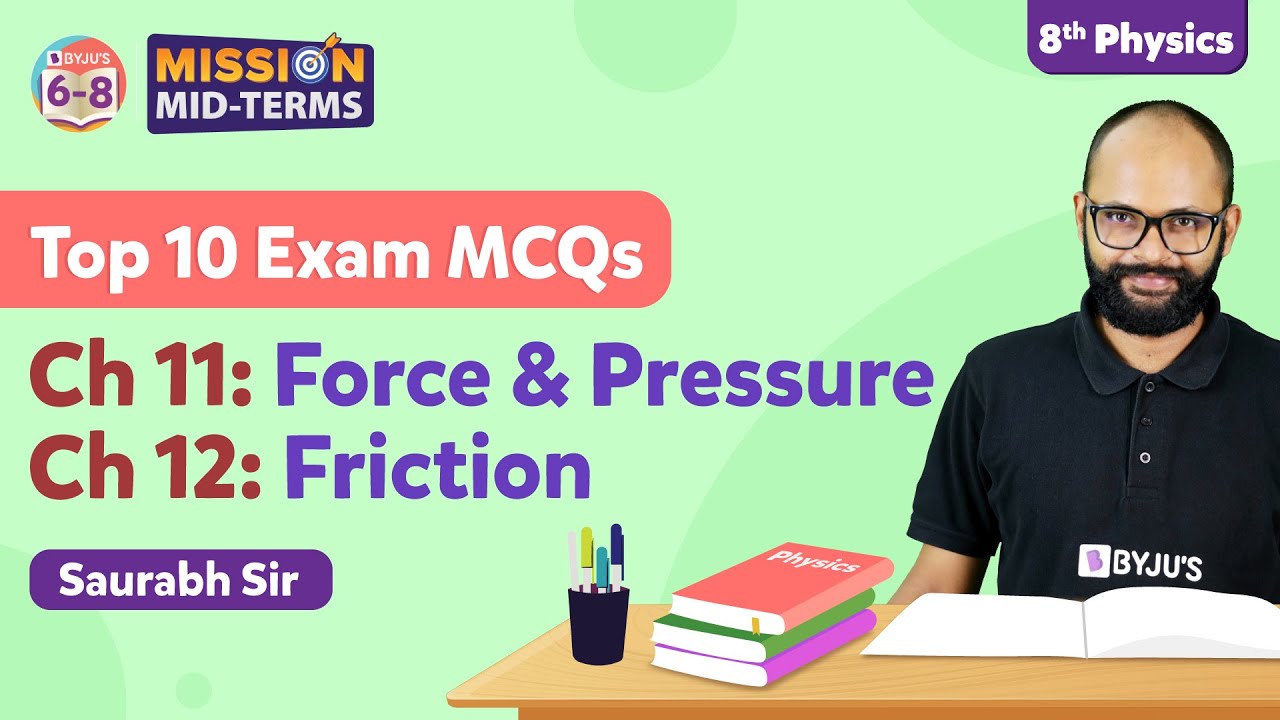Top 10 MCQs from Force & Pressure and Friction Class 8 Science | BYJU'S ...
