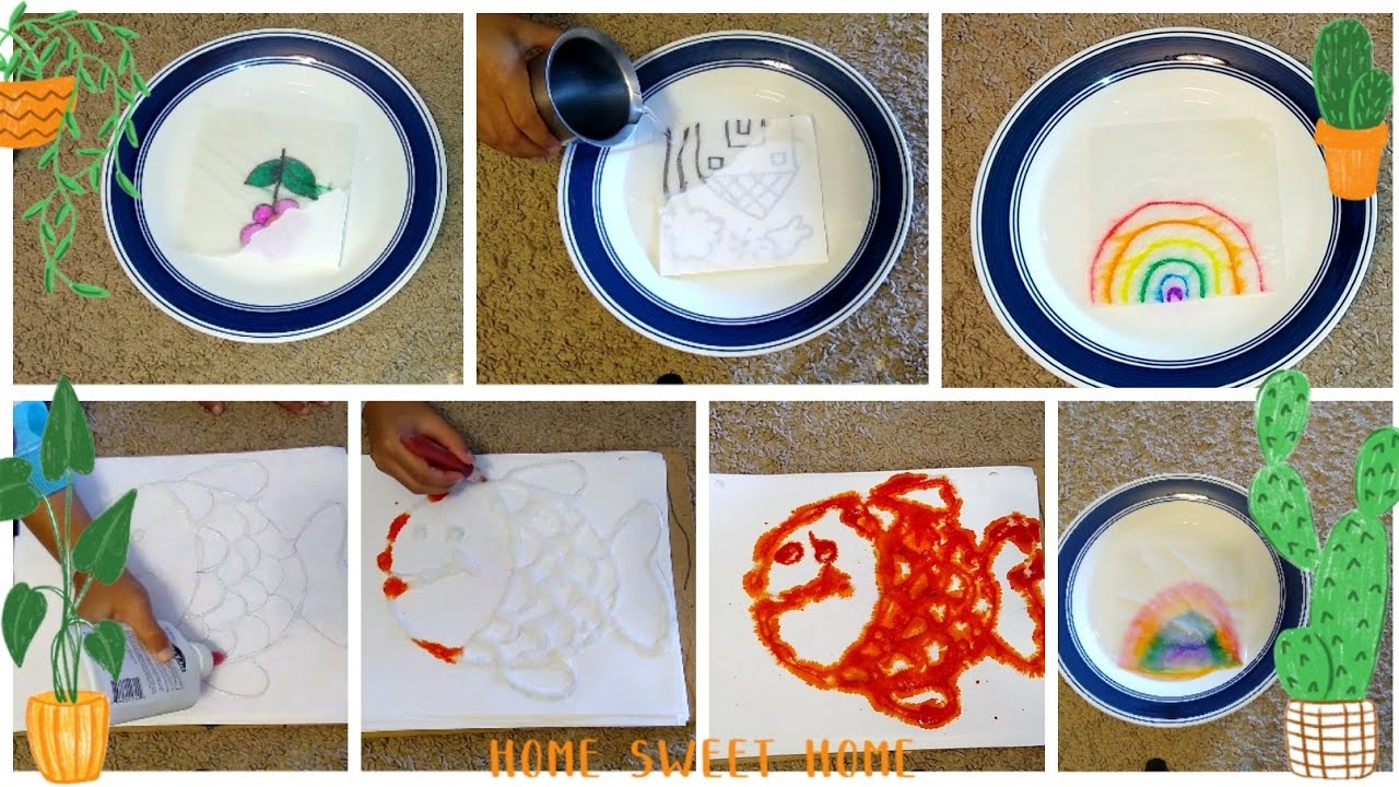 Two simple Science experiments for kids simple drawing and colouring ...