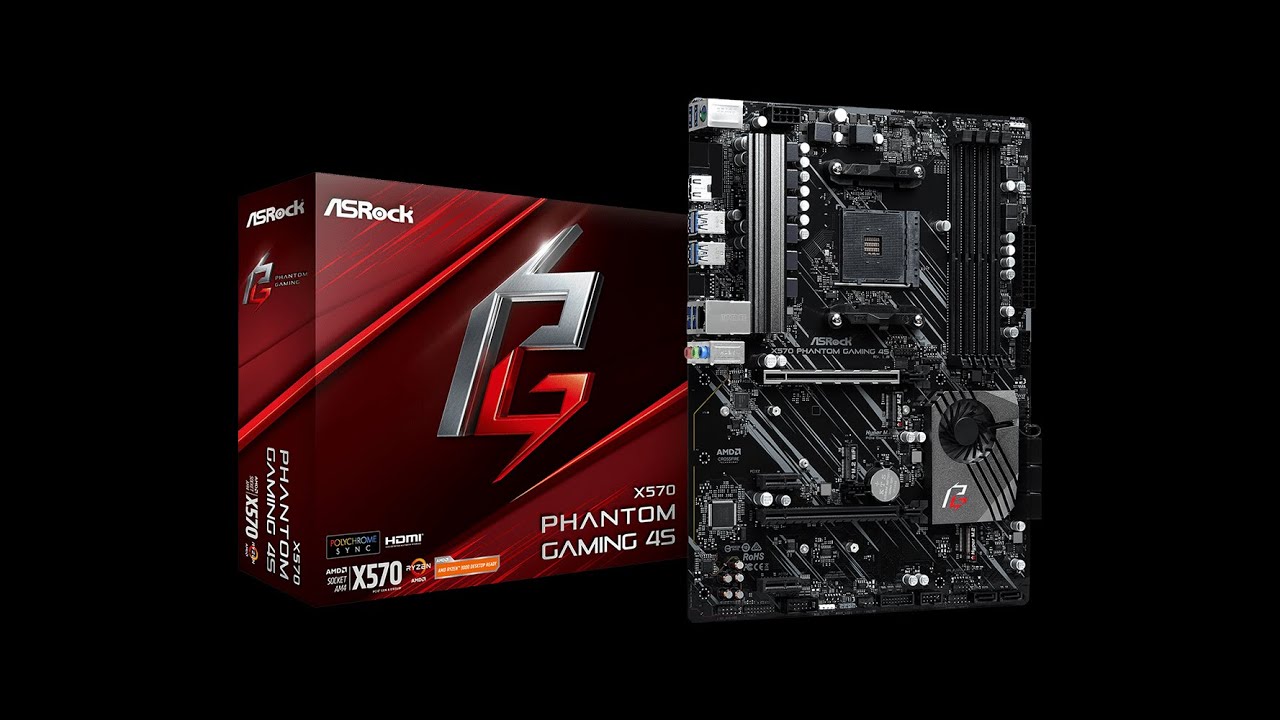 ASRock X570 Phantom Gaming 4S Motherboard Unboxing and Overview - YouTube