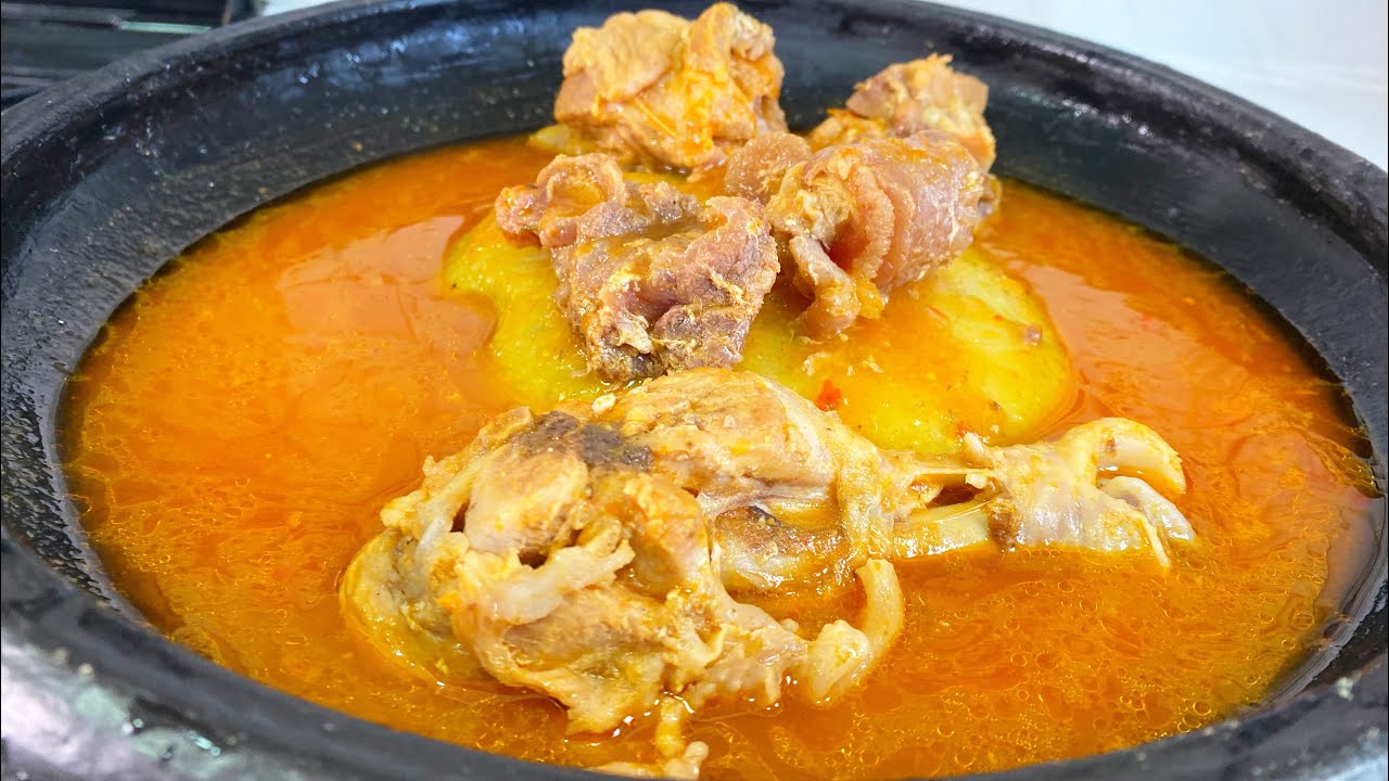 Authentic Ghanaian chicken light soup with fufu | Sunday special ...