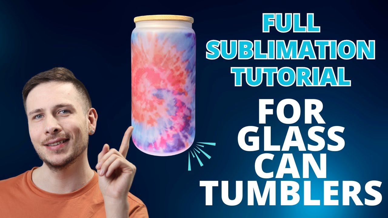 How to Sublimate on Glass Can Tumblers with the HTVRONT Tumbler Press ...