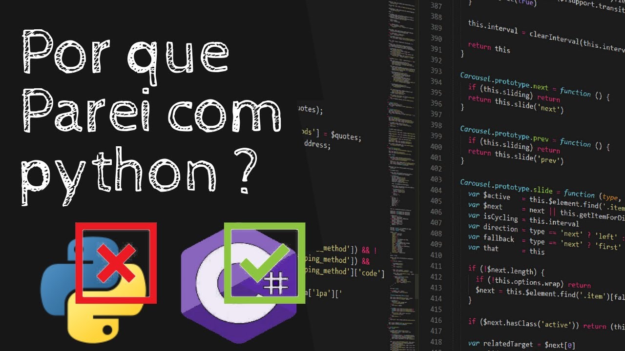 Darei uma pausa com python... - YouTube