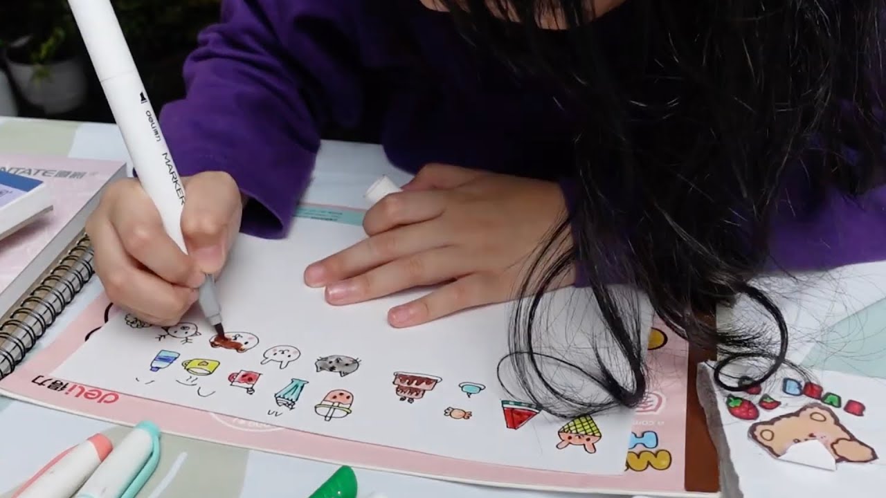 Cara Menggambar dan Membuat Stiker Mini 😸 How to Draw and Make Mini ...