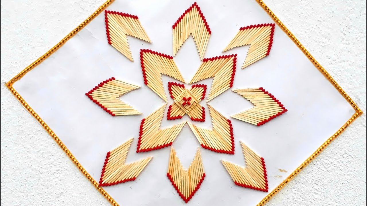 Matchstick art: How to make matchstick wall hanging, DIY easy ...