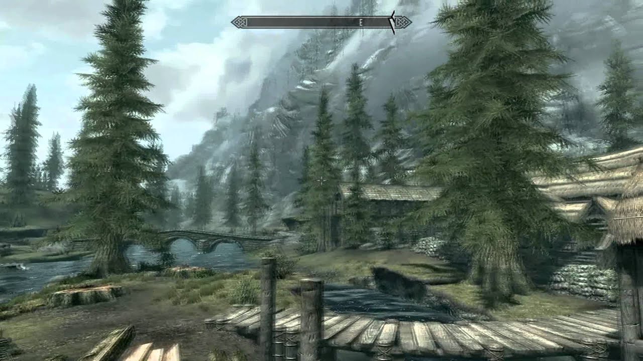 Skyrim opening walk & First Town on Max Settings - YouTube