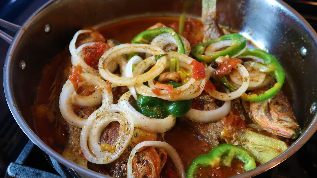 How To Make Brown Stew Whole Snapper Fish - YouTube