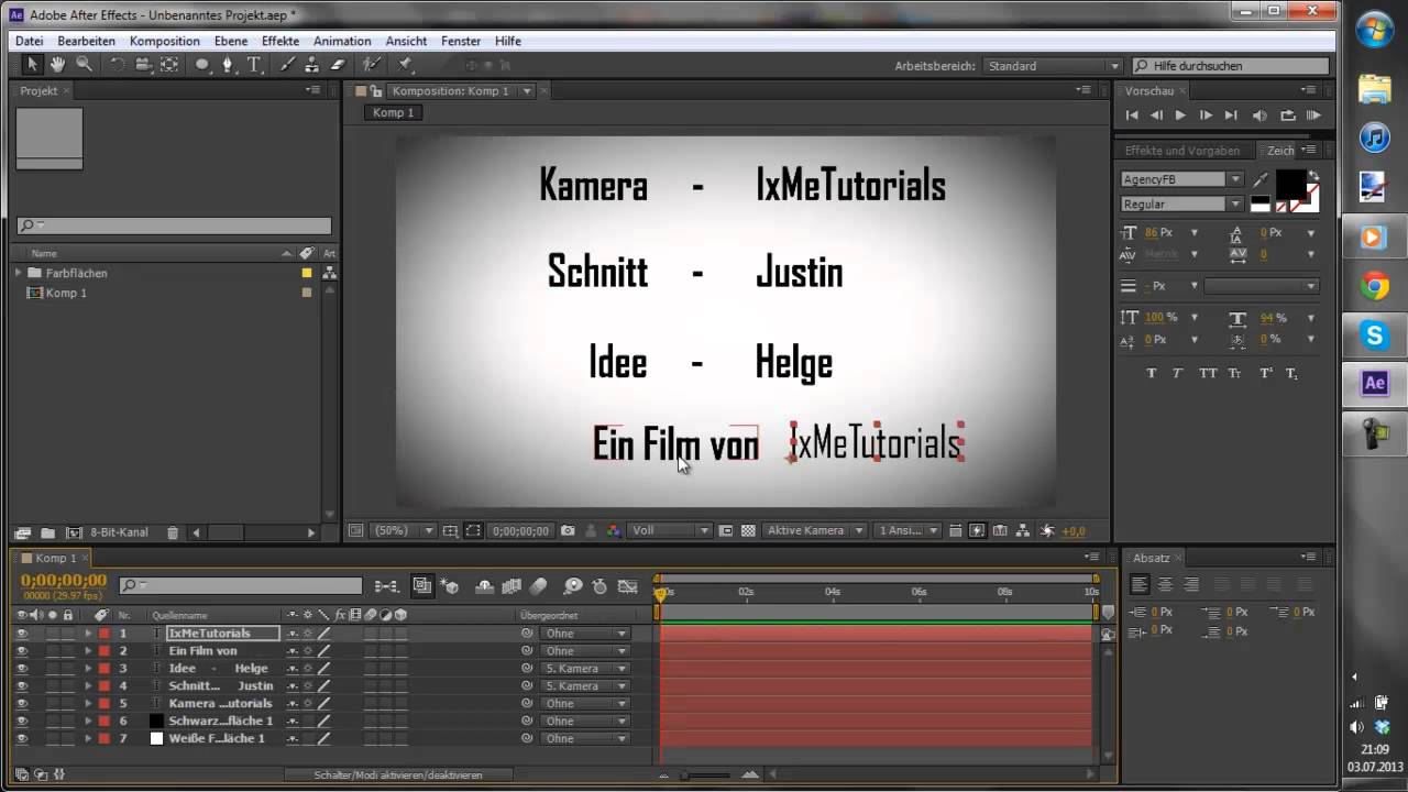 After Effects: Einen Abspann einfach erstellen! [Deutsch/HD] - YouTube