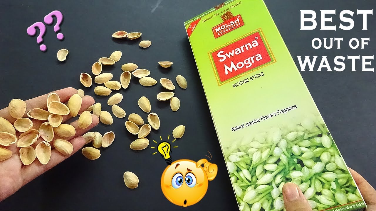 Best out of Waste || Diy Mirror wall decor || Pistachio shells craft ...