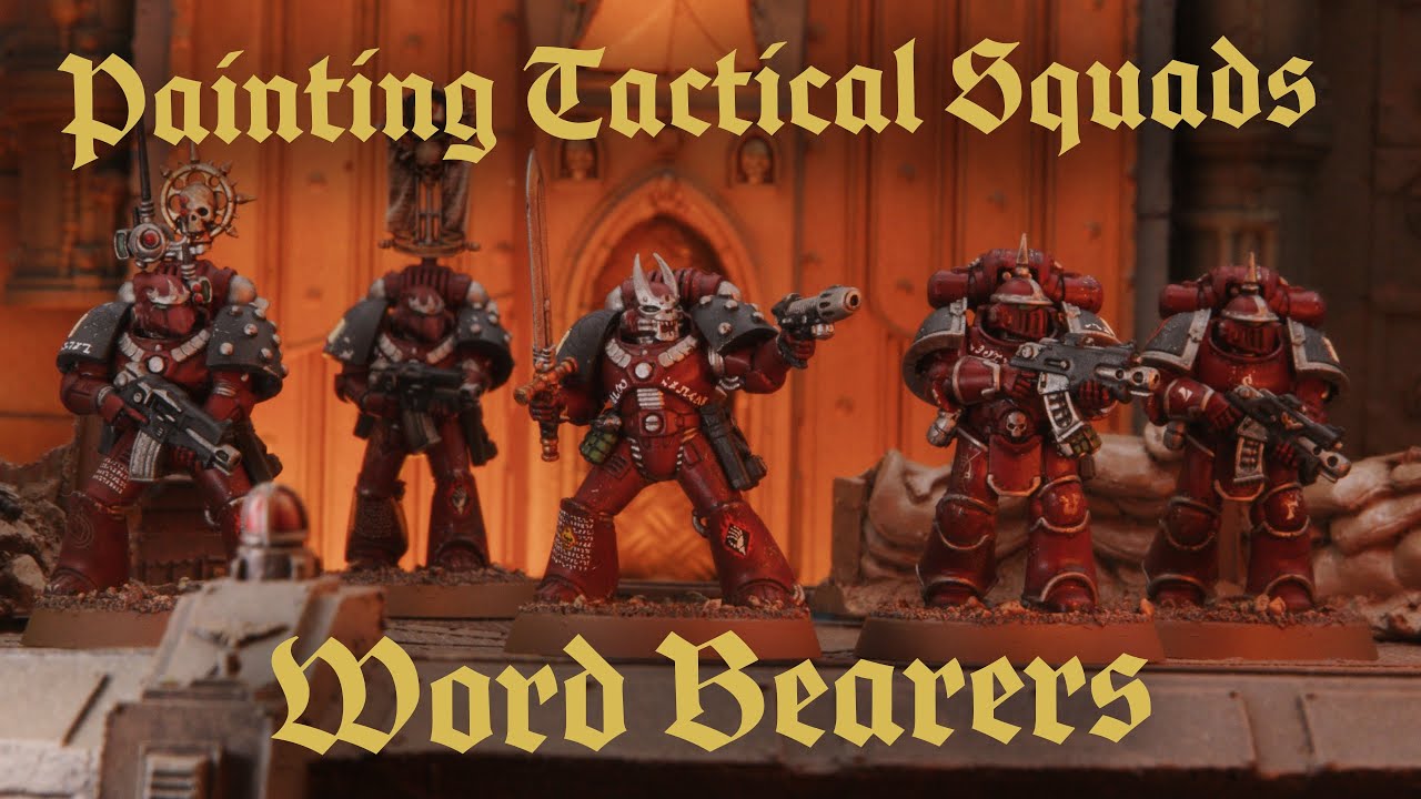 Painting Legion Tactical Squads: Word Bearers - YouTube
