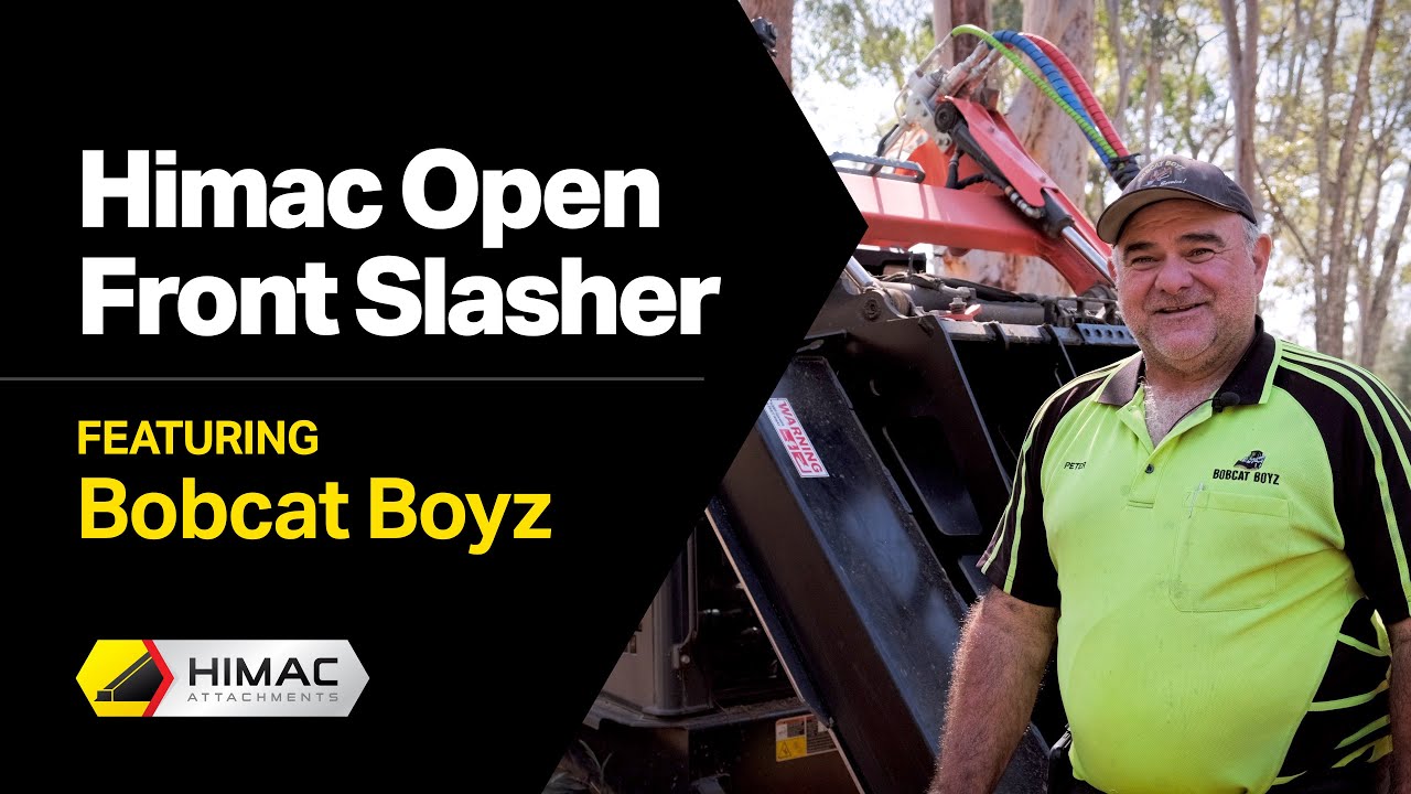 Himac Open Front Slasher + Bobcat Boyz - Himac Attachments - YouTube