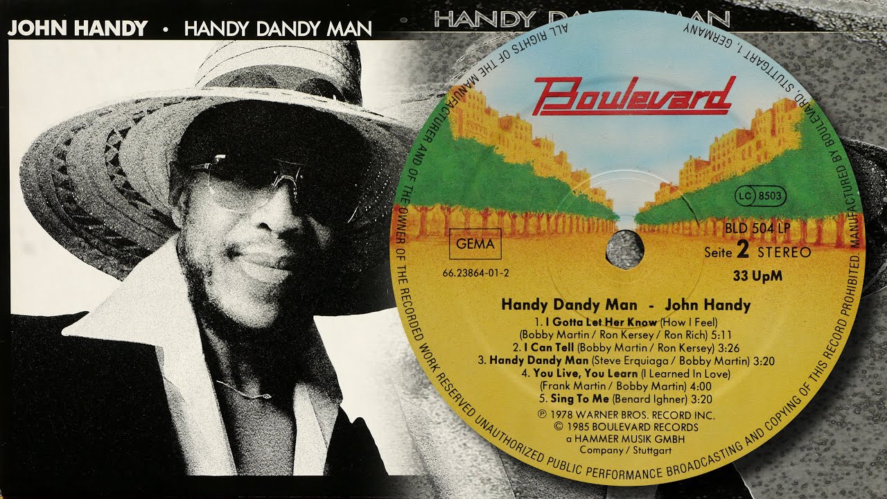 John Handy I Gotta Let Her Know Vinyl 💿 - YouTube
