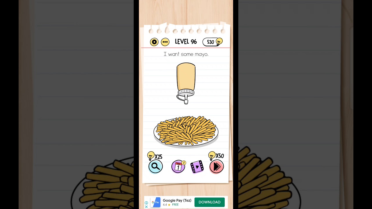 Brain Test Level 96 I want some mayo Answer - YouTube