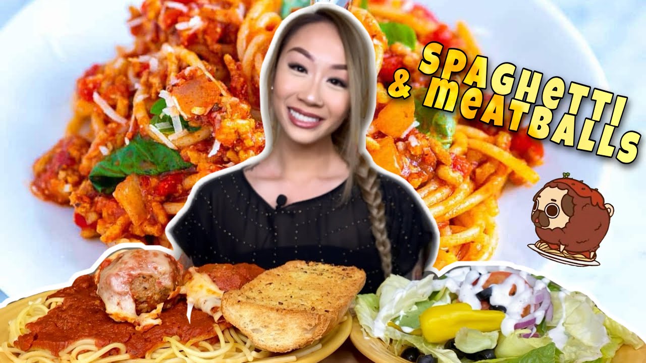 SPAGHETTI & MEATBALLS MUKBANG EATING SHOW - YouTube