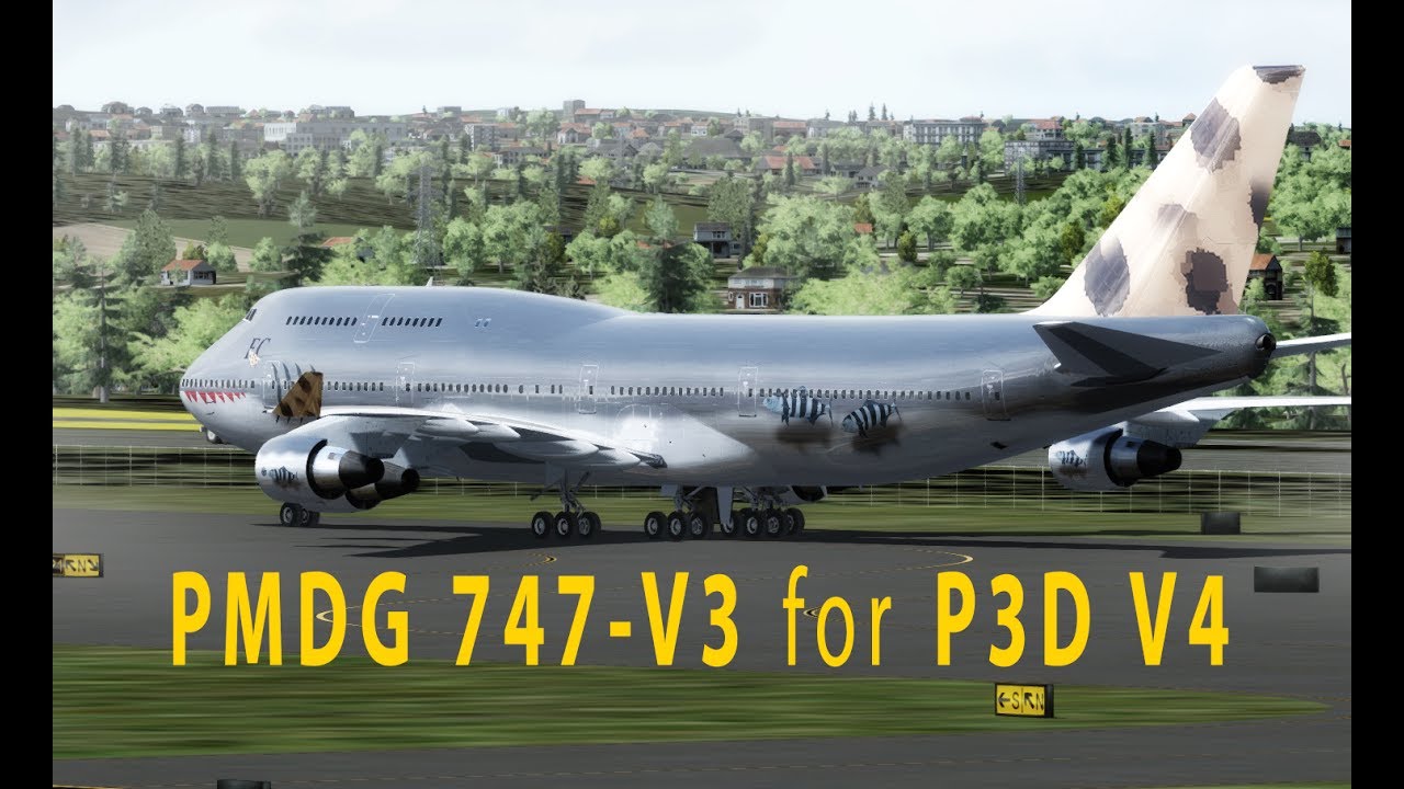 P3D V4 PMDG 747 V3 The Shark has landed - YouTube