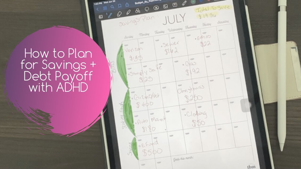 How to Plan for Savings and Debt Payoff with ADHD | Living with ADHD ...