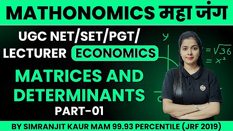 Mathematical Economics For Ugc Net - YouTube
