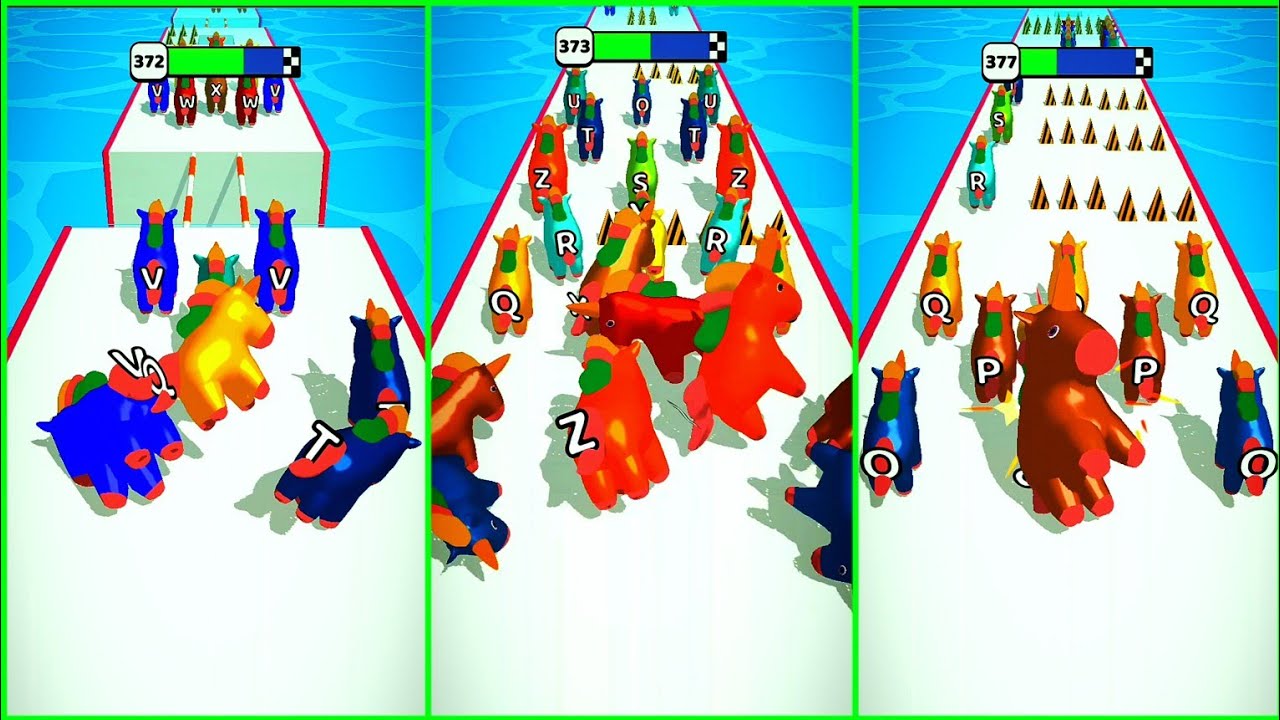 🔠A-Z Run - 2048 ABC Runner Level-371 To 380 | All Level | Puzzle Ball ...