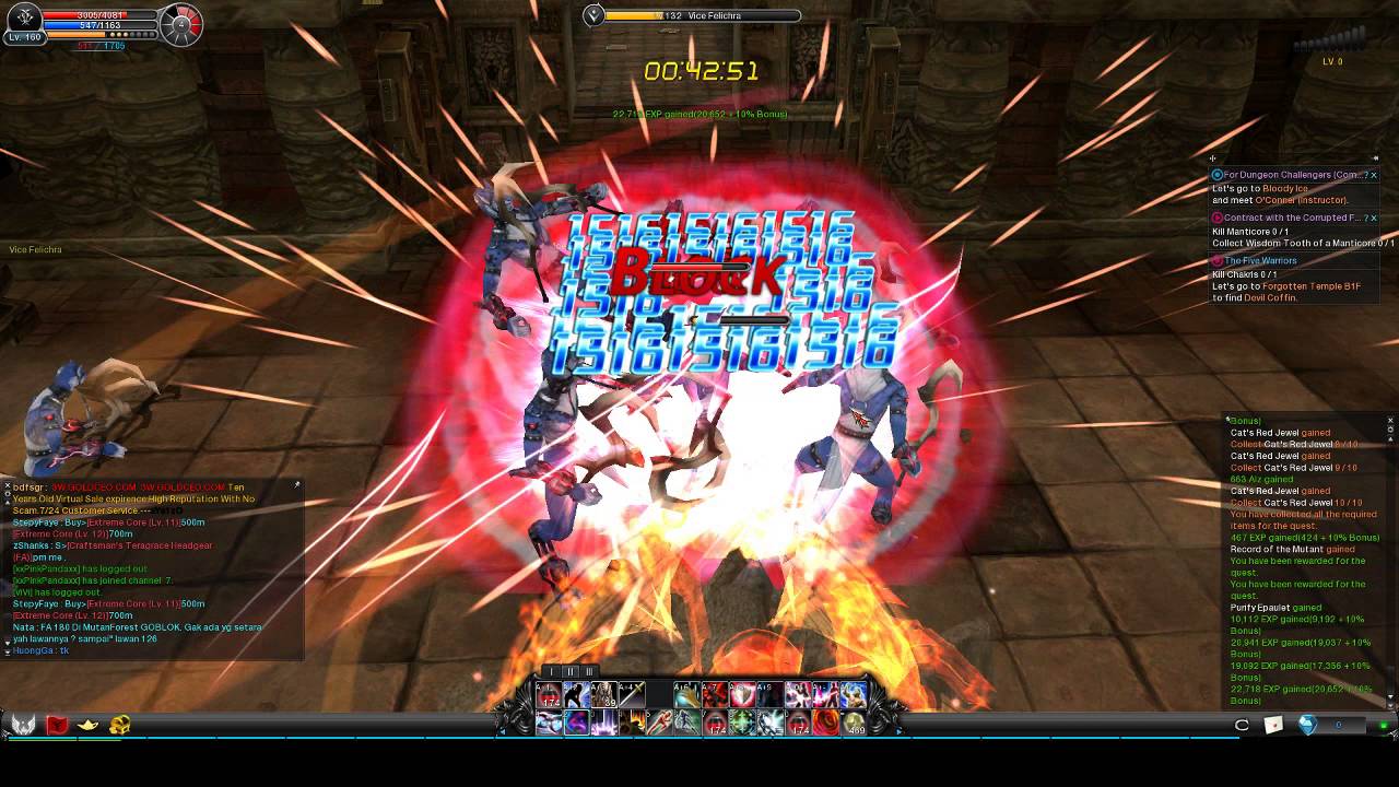 Cabal Online - Gladiator - Forgotten Temple (B1F) Gameplay - YouTube