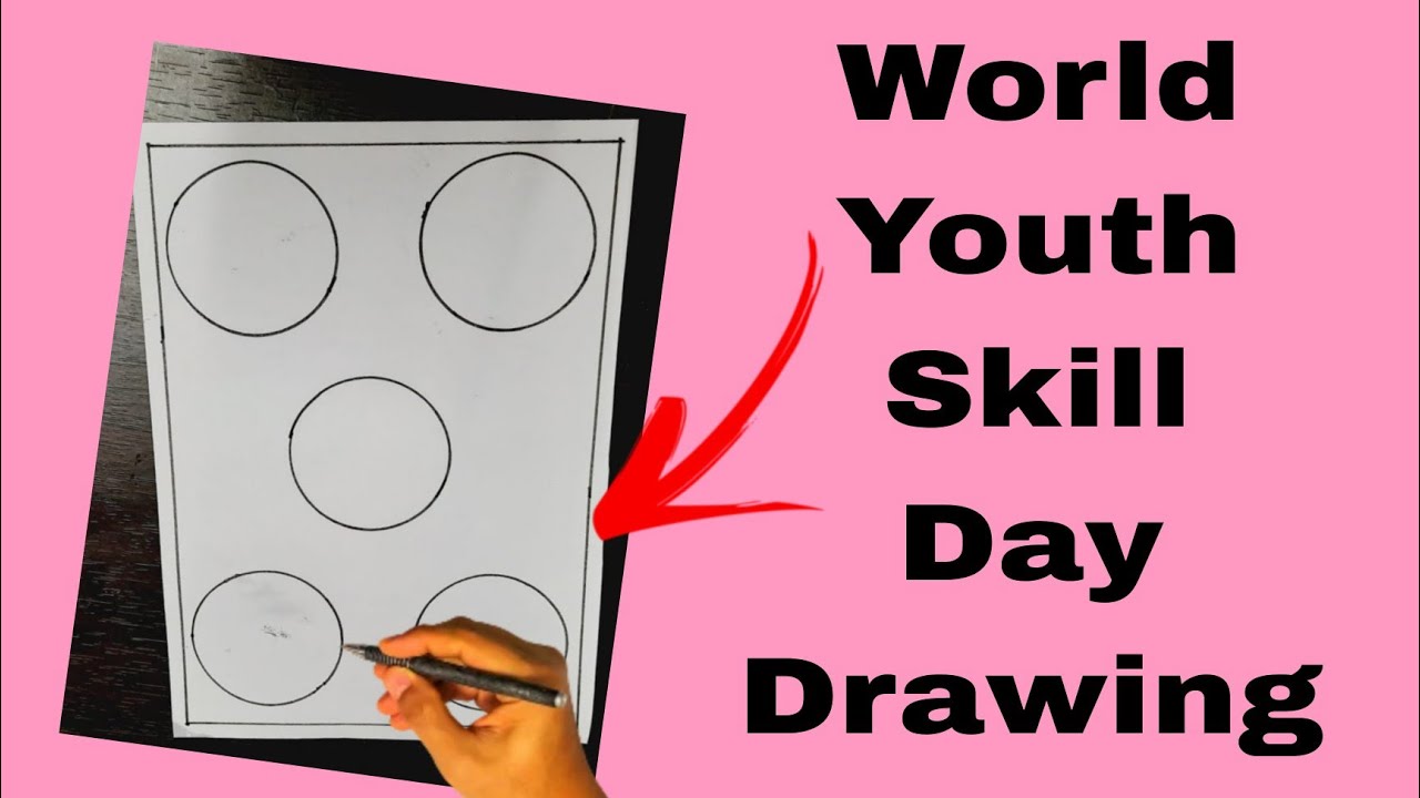 World Youth Skills Day Drawing || World Youth Skills Day Poster Drawing ...