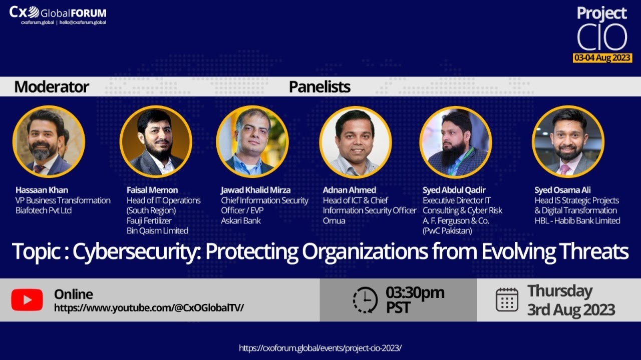 The CxO Global Forum – CIO Project “Cybersecurity: Protecting ...