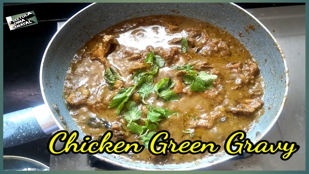 Chicken green gravy/green chicken gravy - YouTube
