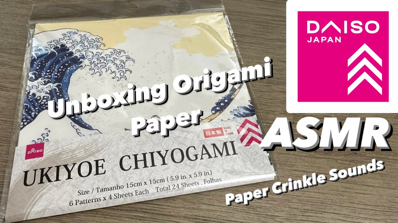 Unboxing: Origami Paper from Daiso - Ukiyoe Chiyogami ASMR (no talking ...