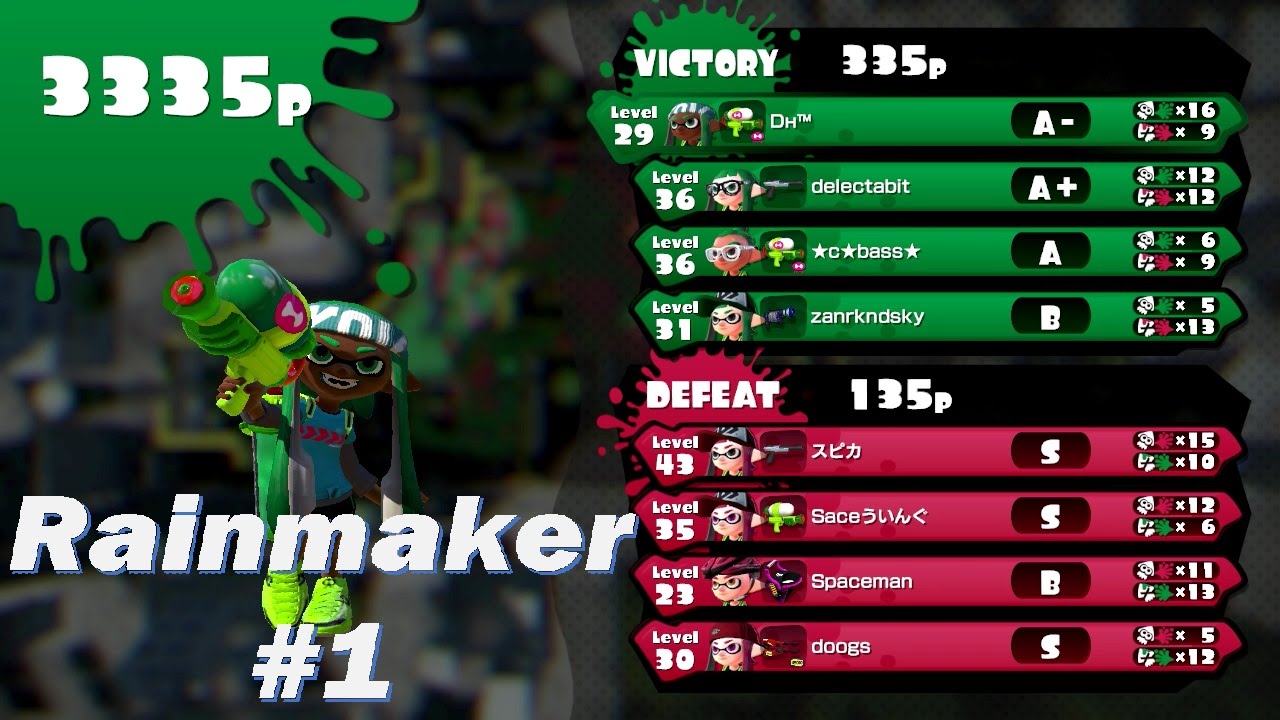 Splatoon Squad Battle - Rainmaker #1 - YouTube