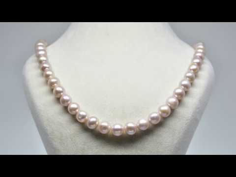 AHSEN 14K ALTIN KLİPSLİ DOĞAL PEMBE İNCİ KOLYE-AH 0008