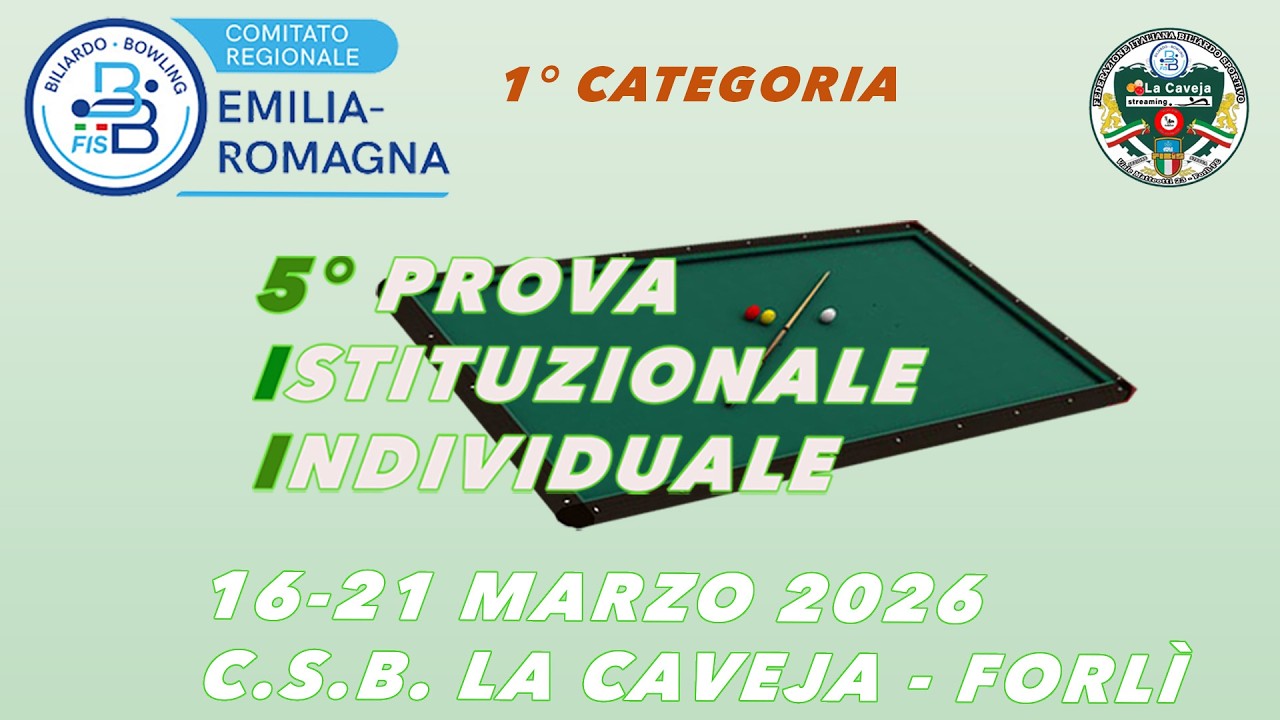 5° Prova Istituzionale Individuale ER 2026 20-03 stream 1 - 1° cat ...