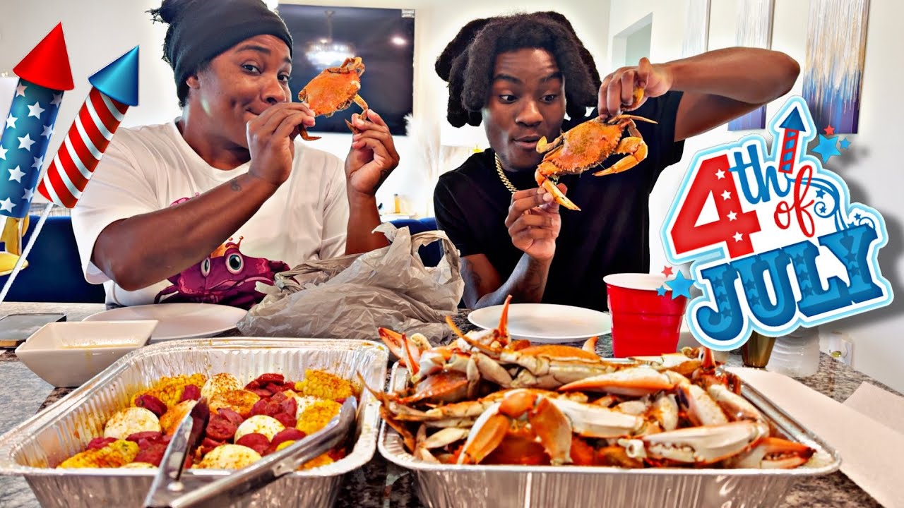 HAPPY 4TH OF JULY 🎆 *SEAFOOD MUKBANG* - YouTube