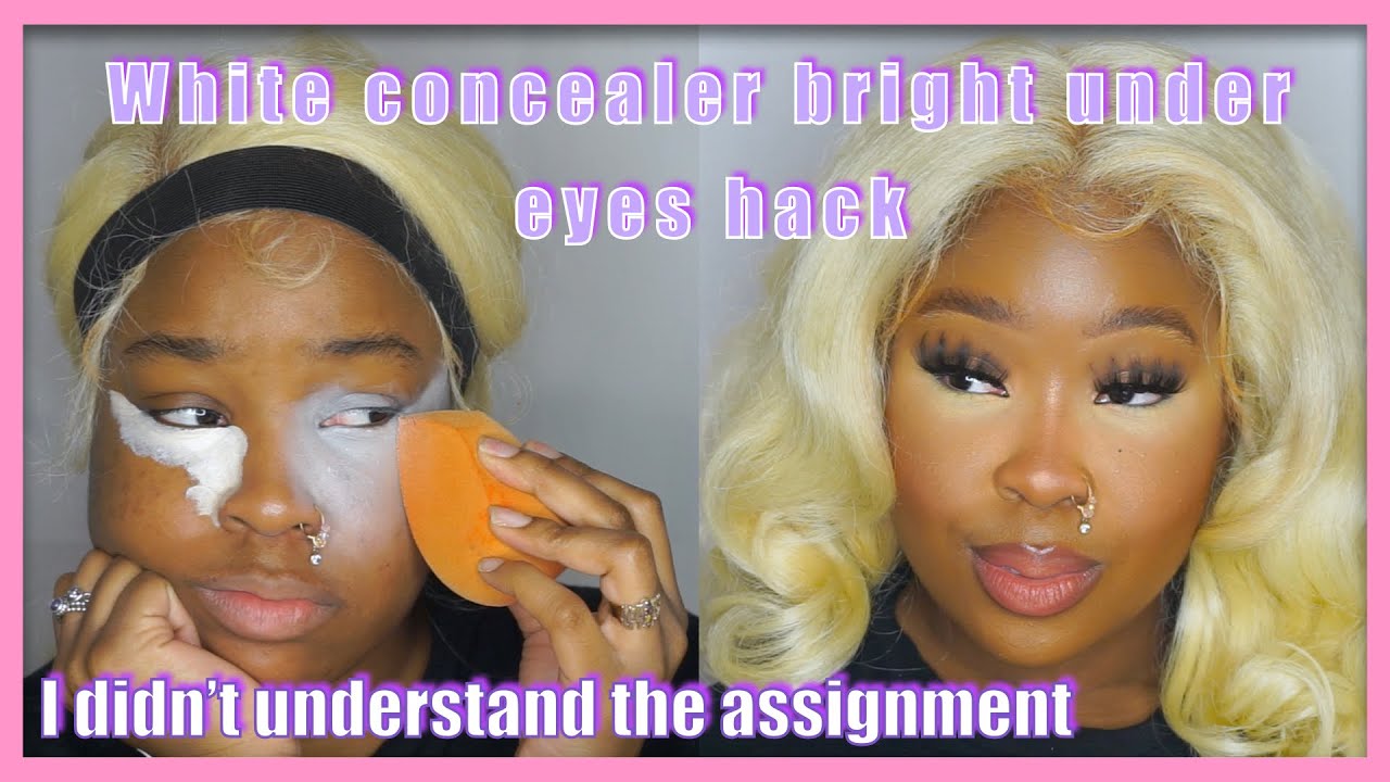 White Concealer Bright Under Eyes Hack | Tiktok Hacks - YouTube