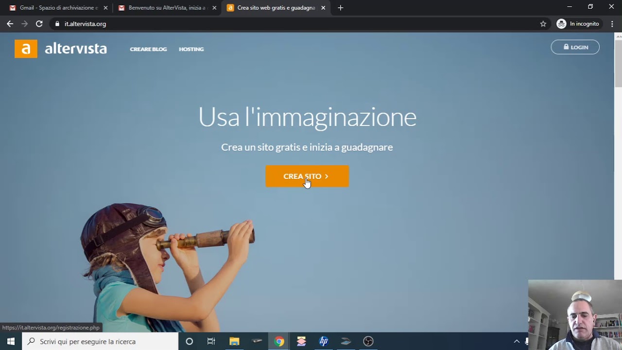Lezione 1: come registrarsi su Altervista - YouTube