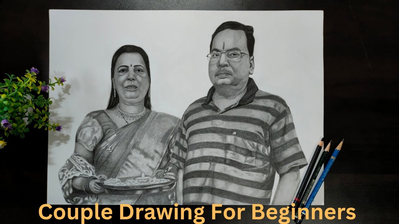 Couple 👩‍ ️‍👨 Drawing for Beginners 🤩 #drawing #coupledrawing #sketch # ...