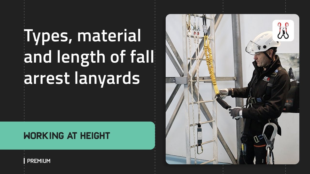 Fall arrest - Types, material and length of fall arrest lanyards - YouTube