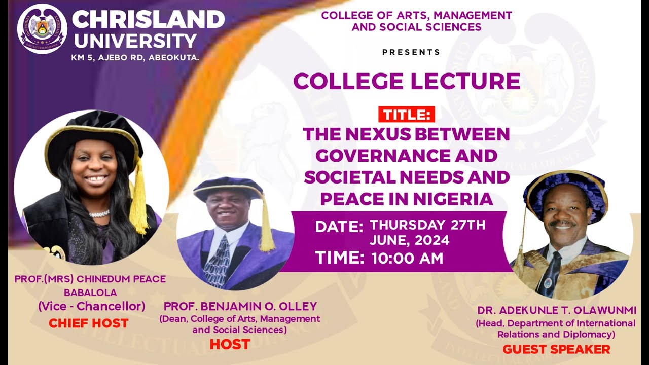 Chrisland University's College Lecture - YouTube