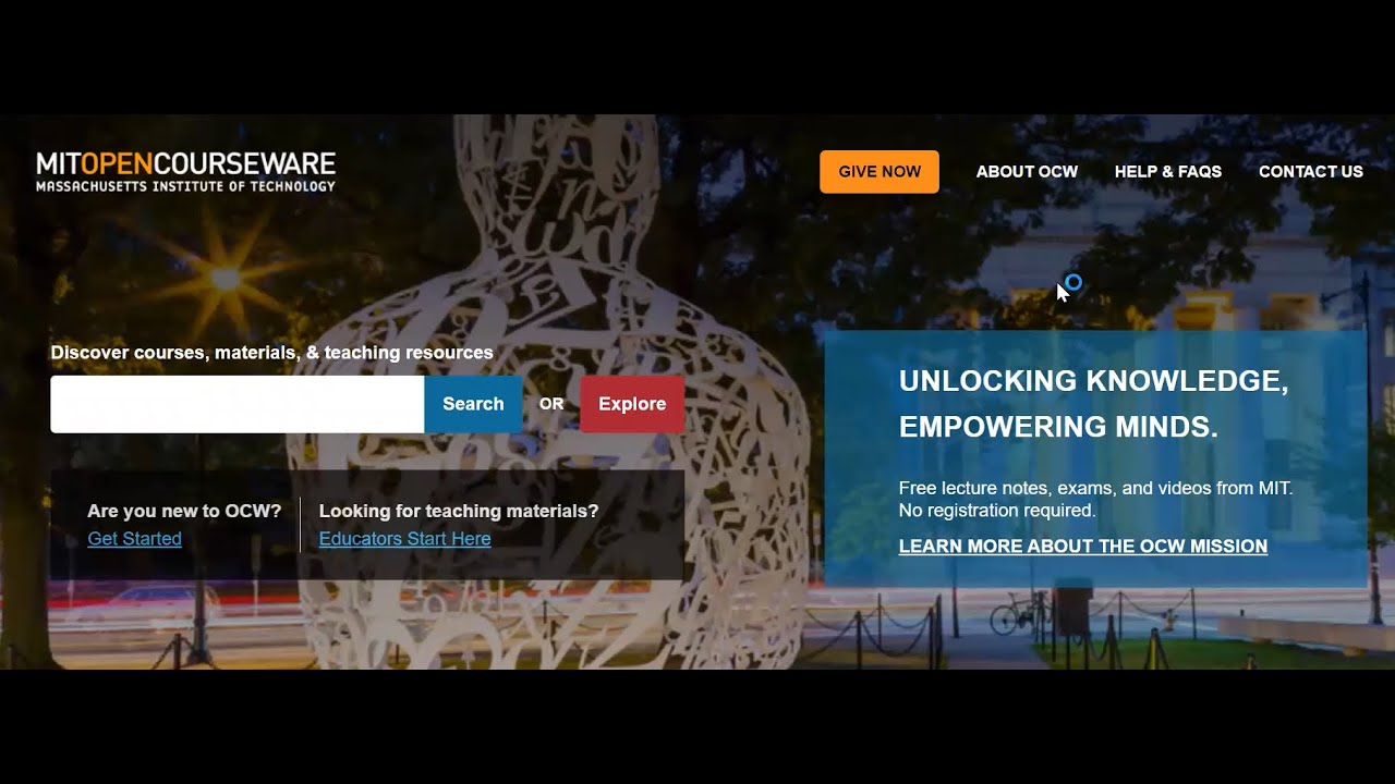 Pengalaman Menggunakan MIT Open Course Ware - YouTube