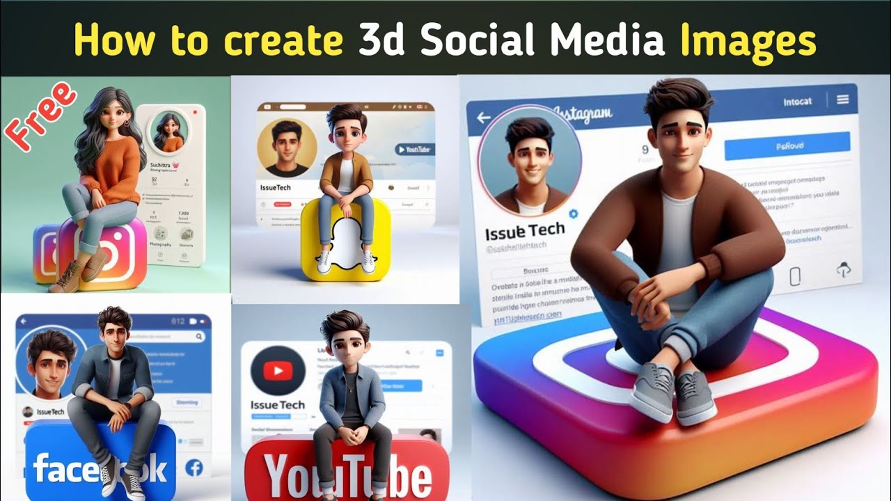 How to Create 3d Social Media Images | Bing Image Creator Tutorial ...