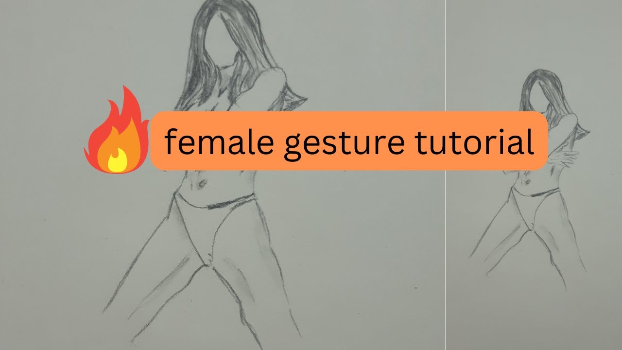 female gesture drawing tutorial🔥😍 - YouTube