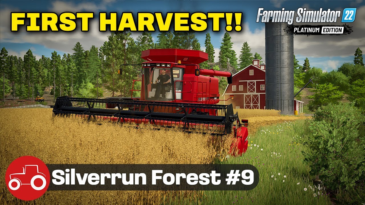 First Harvest Of Our Fields Silverrun Forest Farming Simulator 22 Let's ...