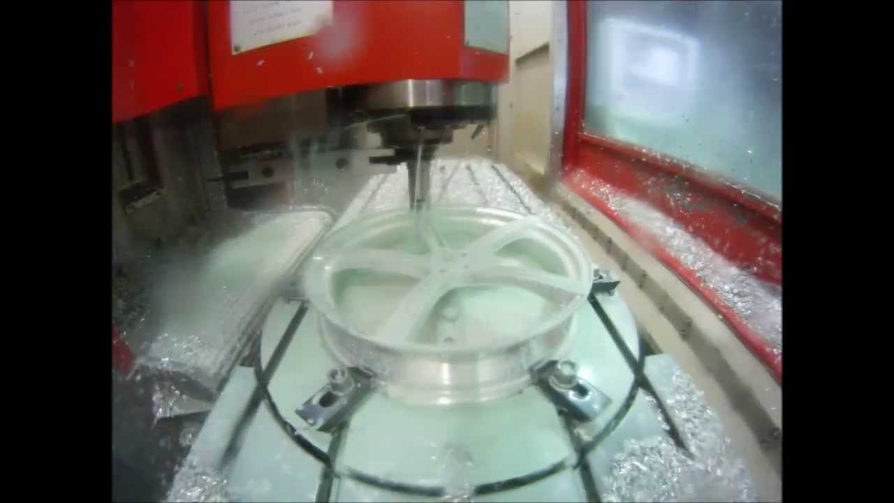 Milling of the DNV Fuel Fighter rims @ Delprodukt - YouTube