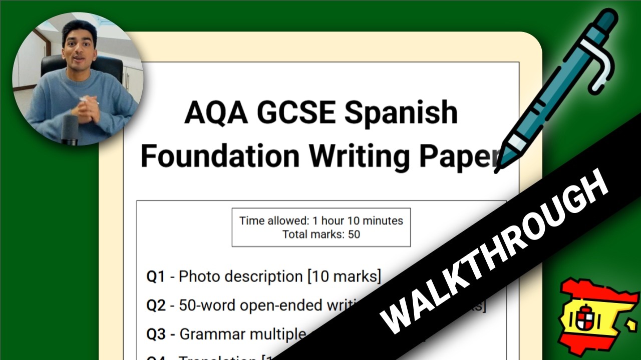 GCSE Spanish: Writing Paper Walkthrough (AQA Foundation) - YouTube