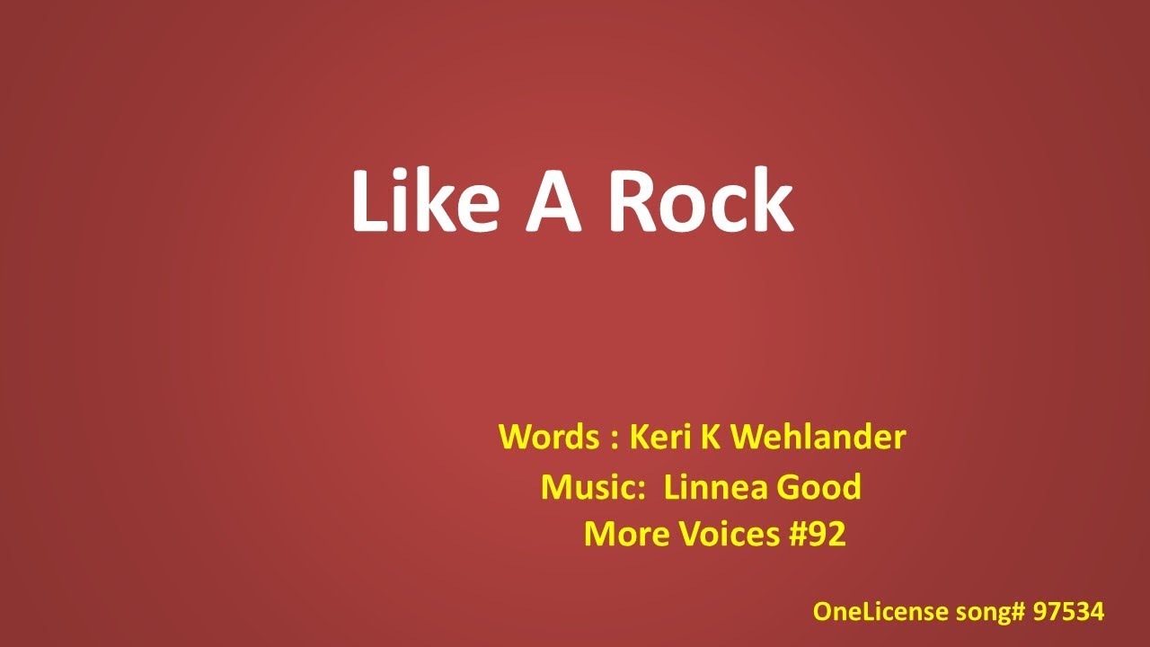 BCUC: Like a Rock - lyrics & actions - YouTube