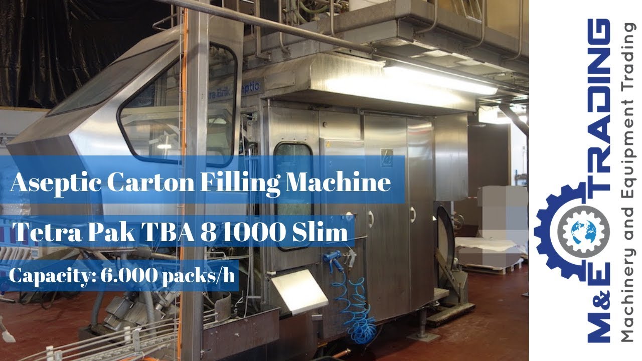 Used Tetra Pak TBA 8 1000 Slim Filling Line for Sale - YouTube